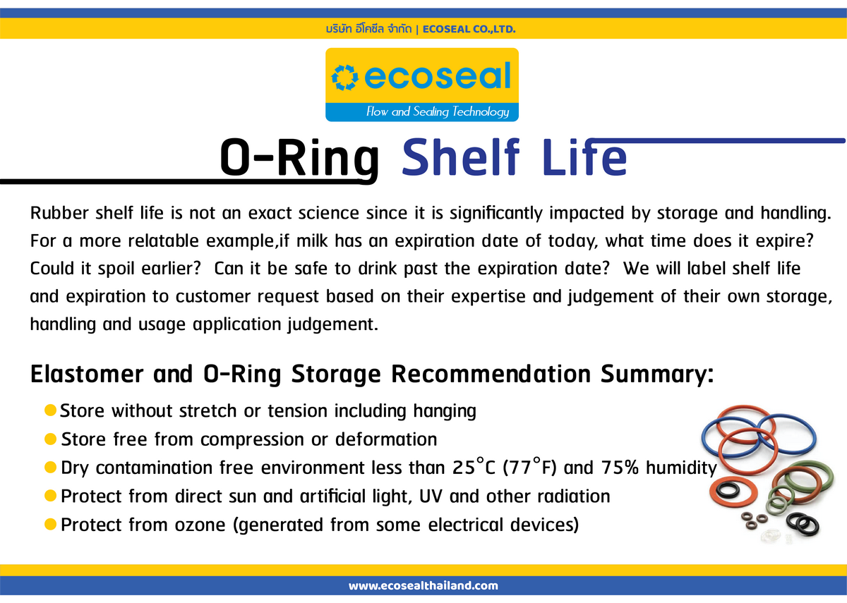 อายุการเก็บรักษาโอริง